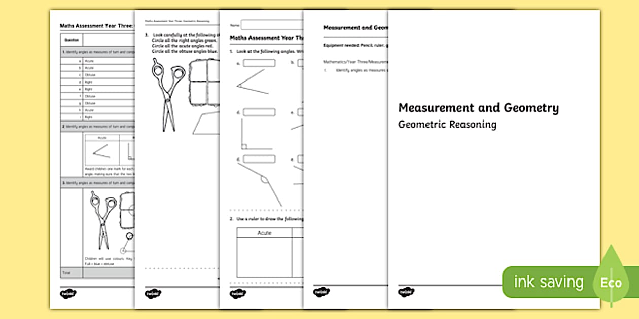 Year 3 Measurement and Geometry Geometric Reasoning Assessment