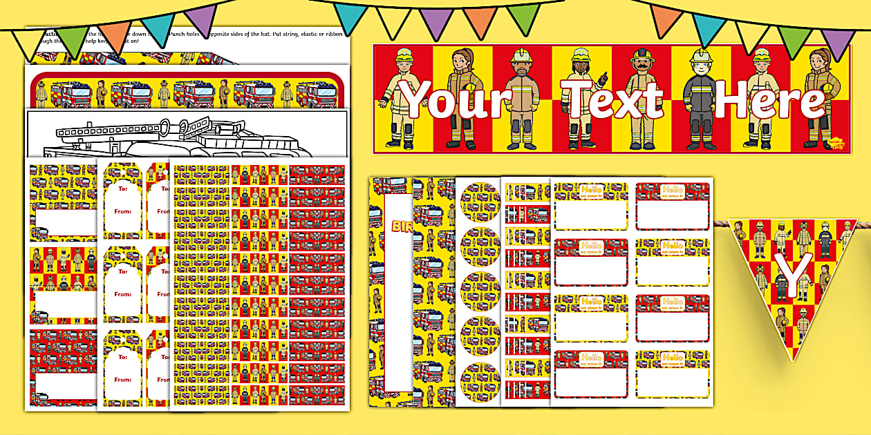 Fire Fighter Party Decorations Pack | Twinkl Party - Twinkl