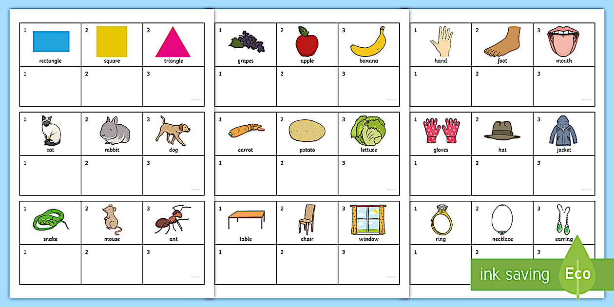 Working Memory Alphabetical Order Cards (teacher made)