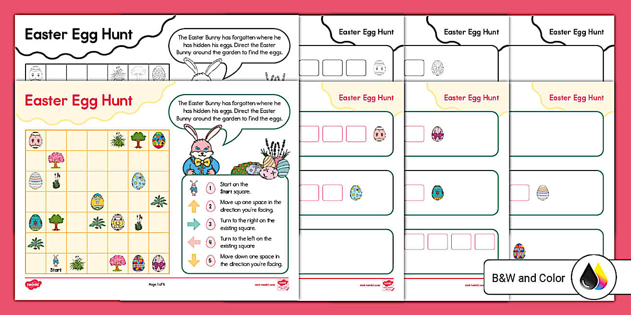First Grade Coding Easter Egg Hunt Activity (teacher made)