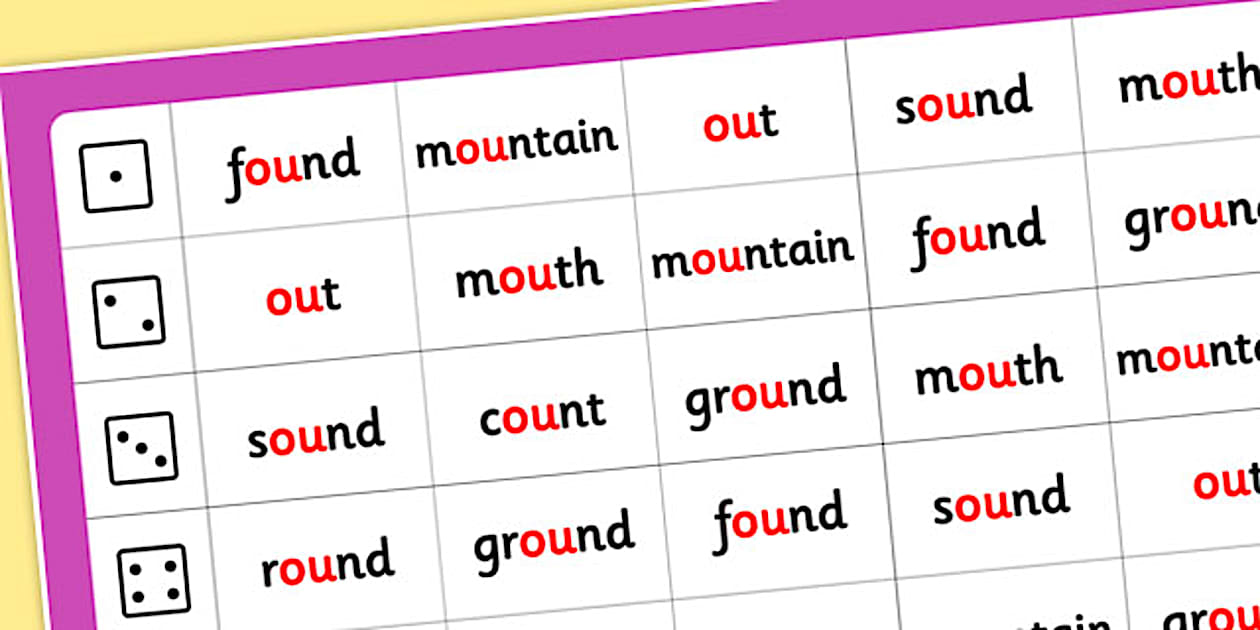 Editable Phase 5 Roll and Read Mat ou (teacher made)