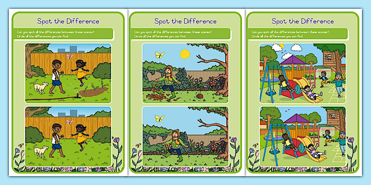 Worksheet: What Plants Need to Grow Spot the Difference