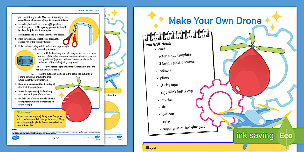 Drone Balloon Craft Activity (Teacher-Made) - Twinkl
