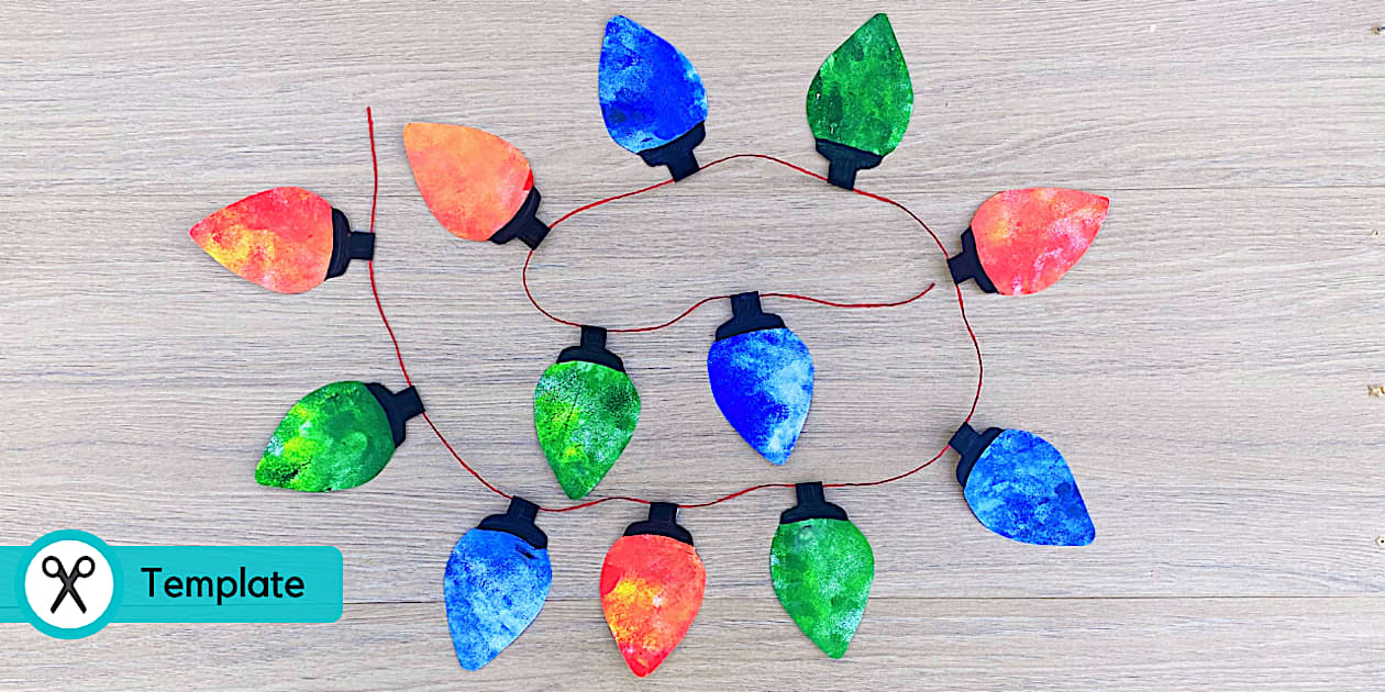 Christmas Lights Garland | Christmas Crafts (teacher made)