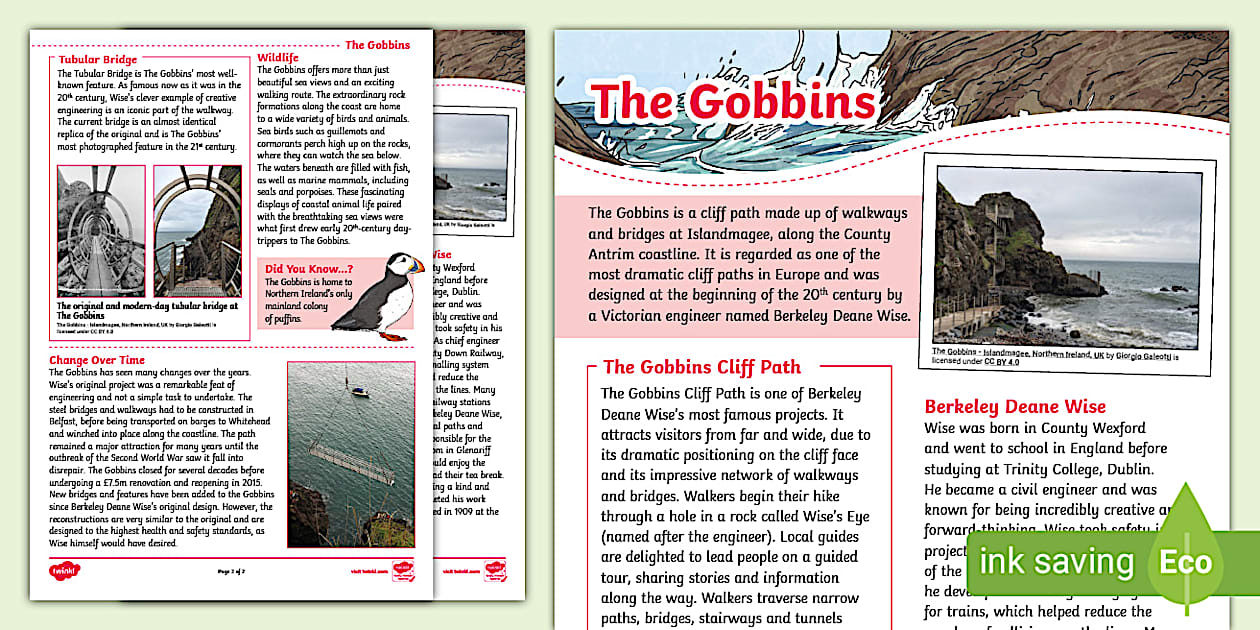 The Gobbins Reading Comprehension (Teacher-Made) - Twinkl