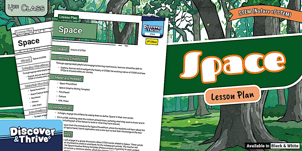 STEM (Nature of STEM) Space Lesson Plan (4th Class)