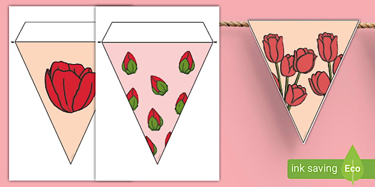 Tulip Bunting – Display Bunting – Twinkl Resources