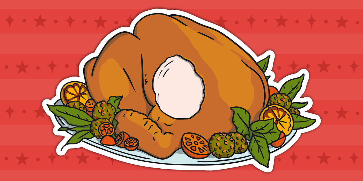 Christmas Turkey Display Cut-Out A4 - Twinkl