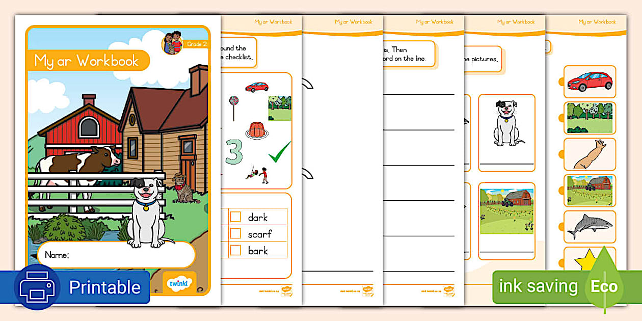 Grade 2 Phonics: -ar Workbook (teacher made) - Twinkl