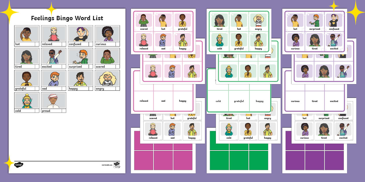 Emotions Bingo Template | Primary Resource | Twinkl - Twinkl