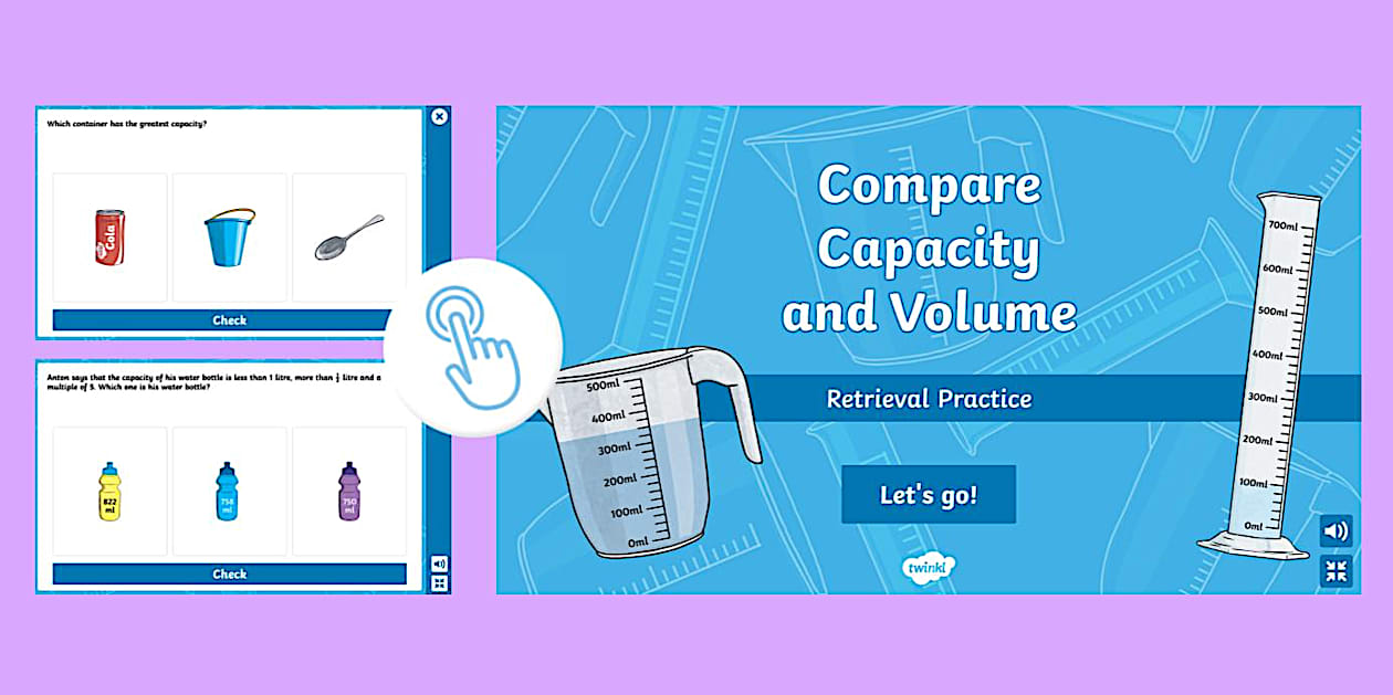 👉 Retrieval Practice: Compare Capacity and Volume Maths Interactive Quiz