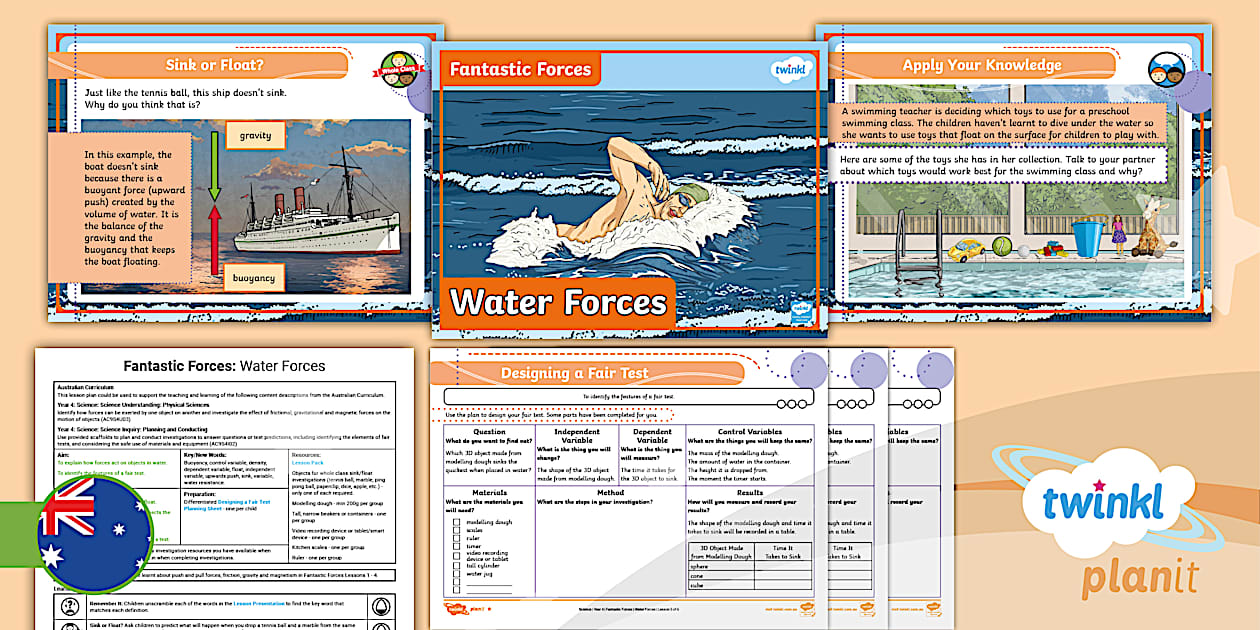 Year 4 Science Fantastic Forces Lesson 5 Water Forces