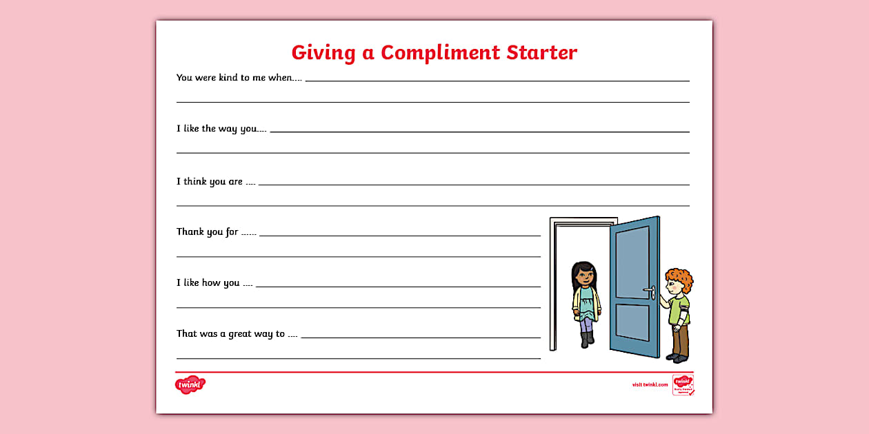 Language Skills: Giving a Compliment Starter Foundation Stage
