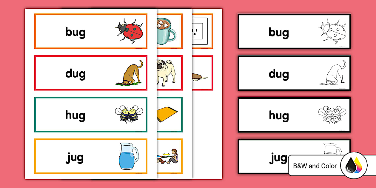 -ug Family Word Cards (teacher made) - Twinkl