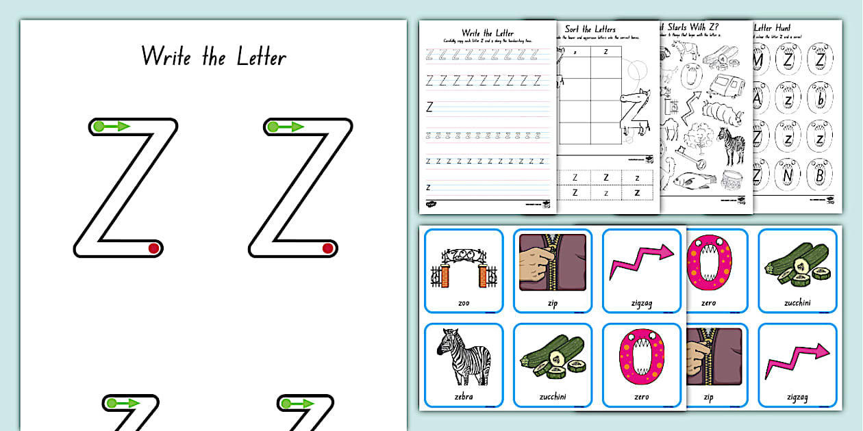 Letter Z Handwriting Activity Pack - Worksheets - Twinkl