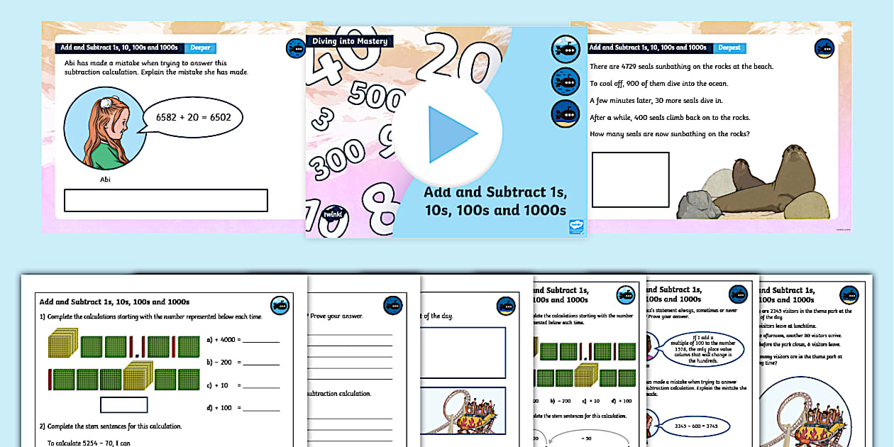 👉 White Rose Maths Supporting Add Subtract 1s, 10s, 100s,1000s