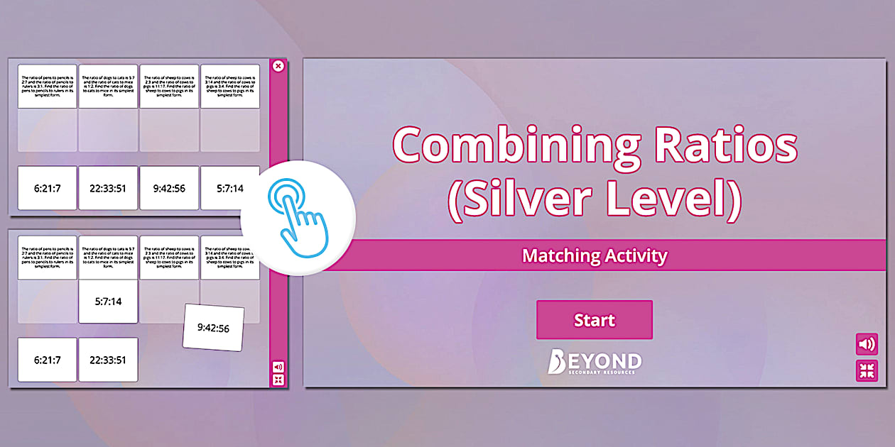 👉 Combining Ratios Interactive Matching Activity - Silver