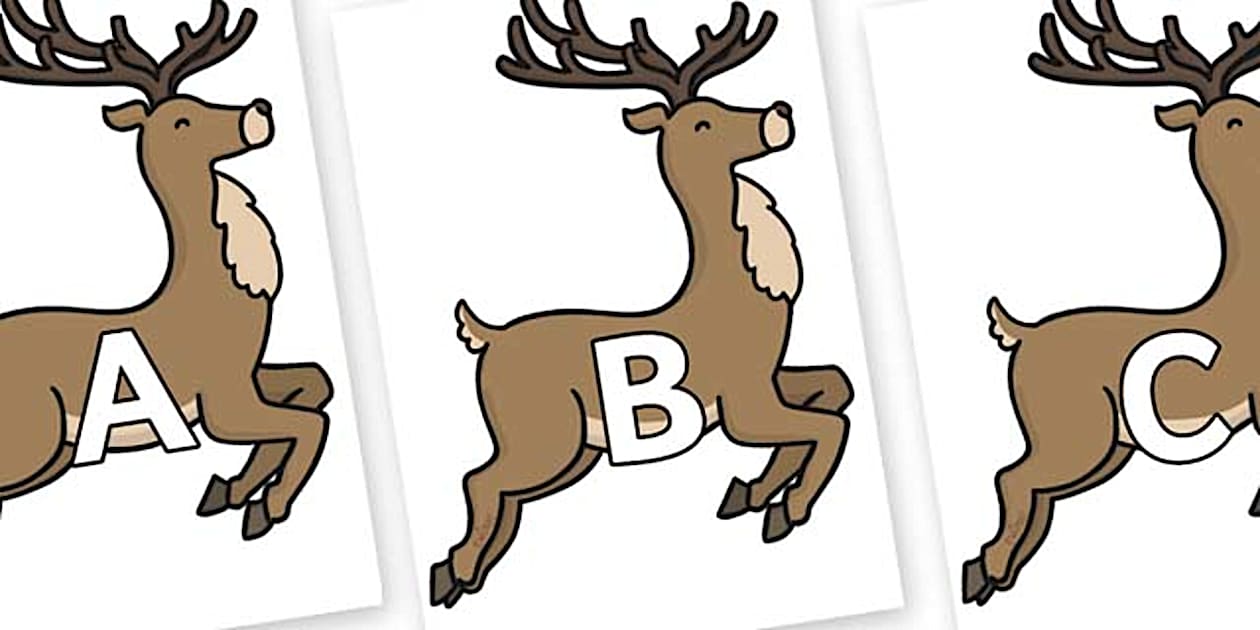 A-Z Alphabet on Reindeer (teacher made) - Twinkl