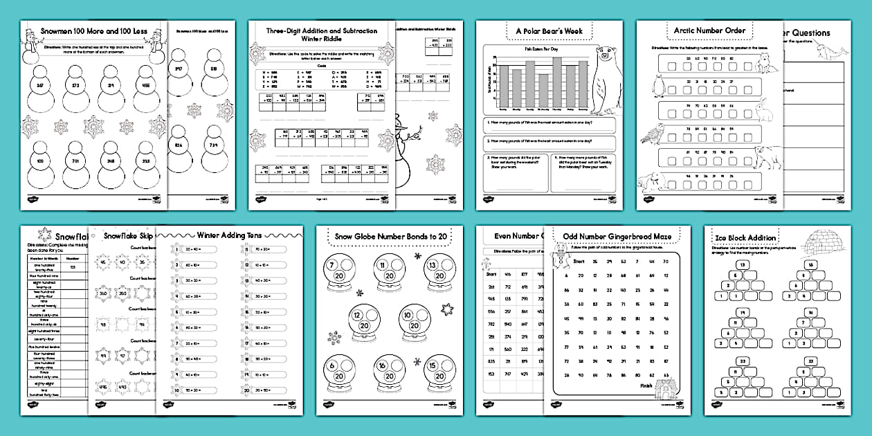 Winter Math Activities 2nd Grade | Resource | Twinkl USA
