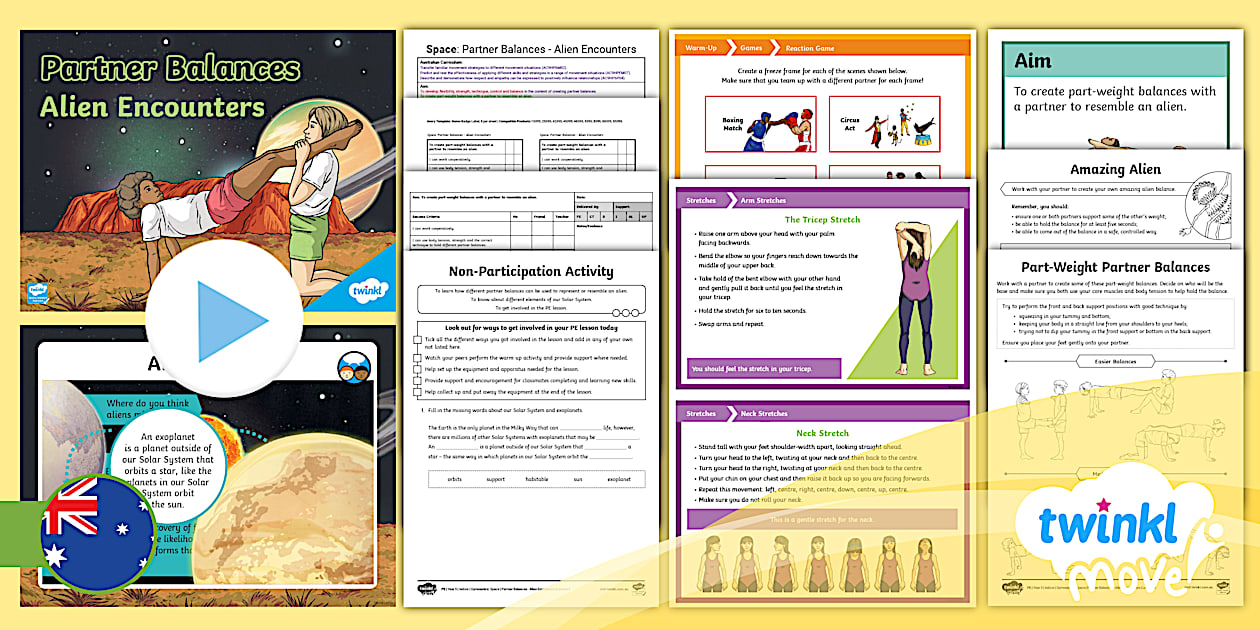 Move PE Year 5 Gymnastics Space Lesson 3: Alien Encounters