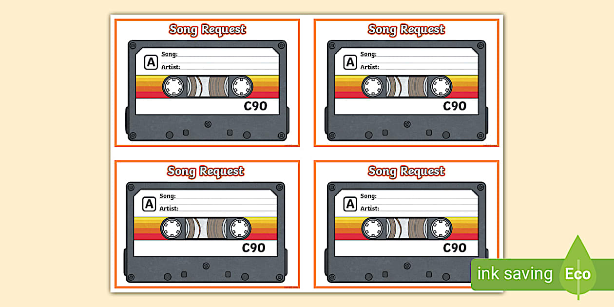 Song Request Card (Teacher-Made) - Twinkl