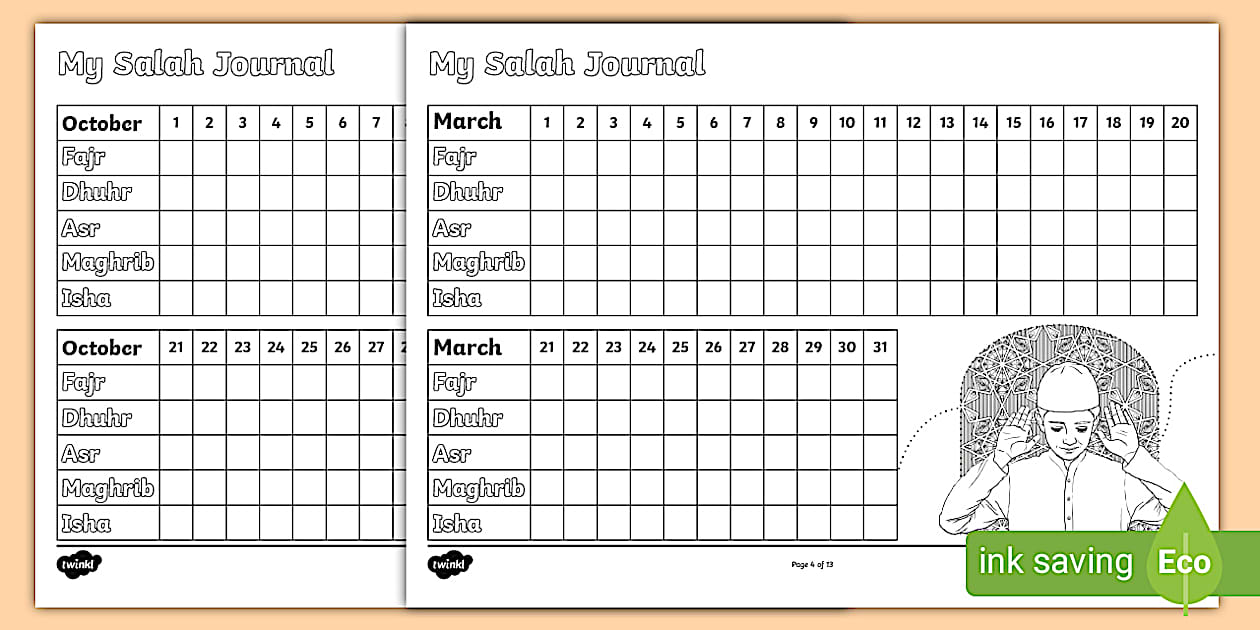 KS2 Salah Journal (teacher made) - Twinkl