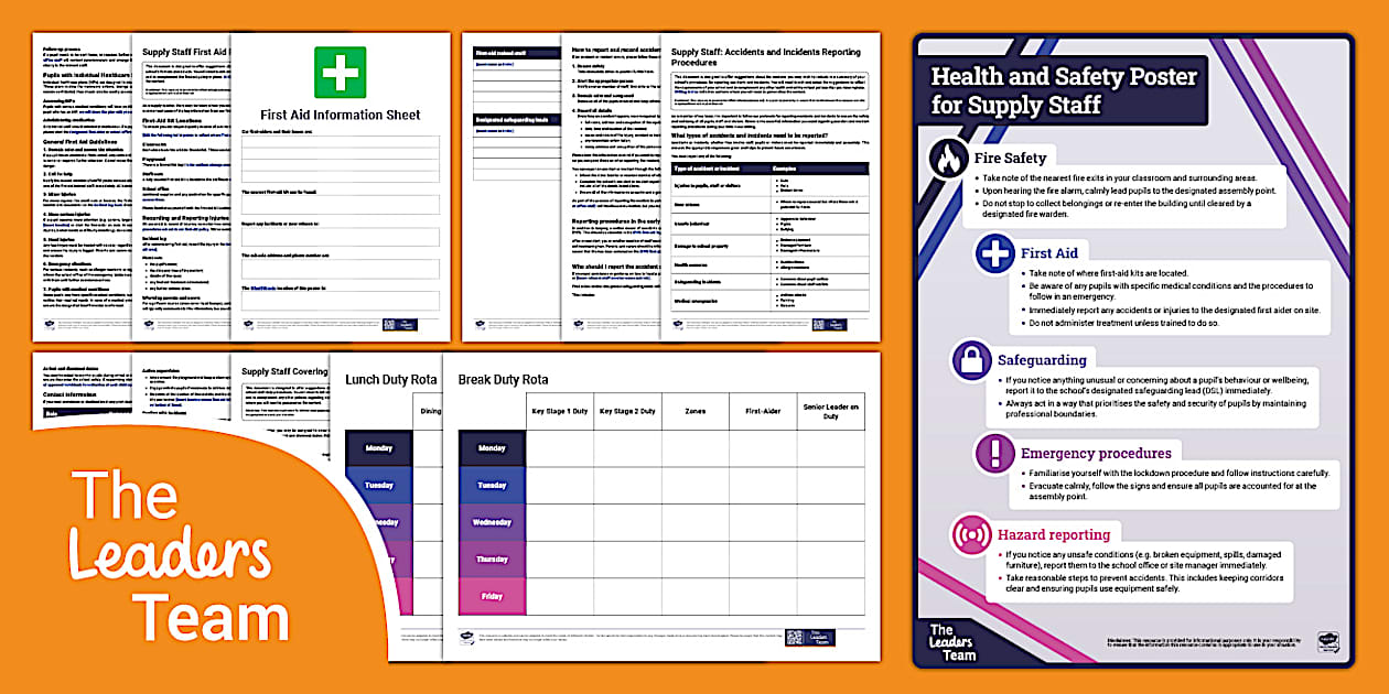 Supply Staff Health and Safety Pack - SLT (teacher made)