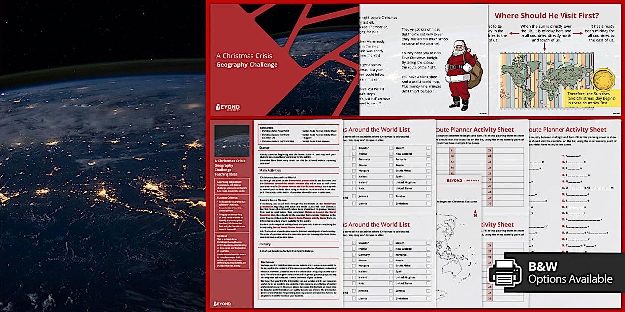 KS3 Christmas Time Zone Challenge Lesson Pack (Teacher-Made)