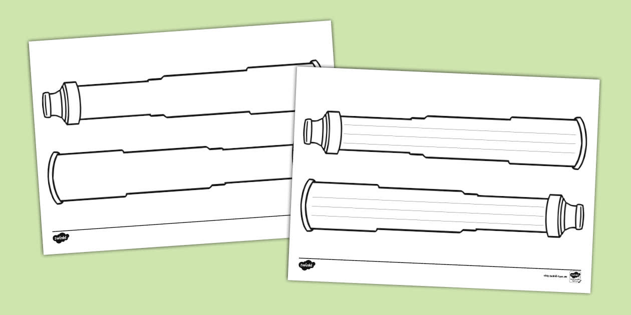 Telescope Writing Template (teacher made) - Twinkl