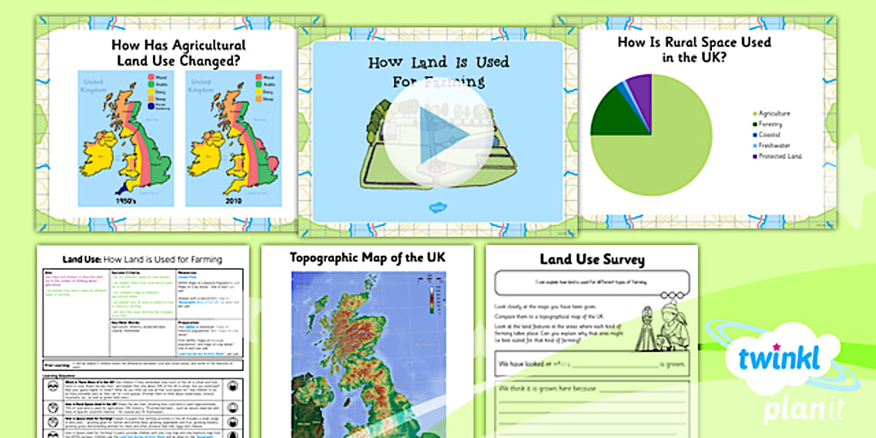 Geography: Land Use: How Land Is Used for Farming Year 3 Lesson Pack 6