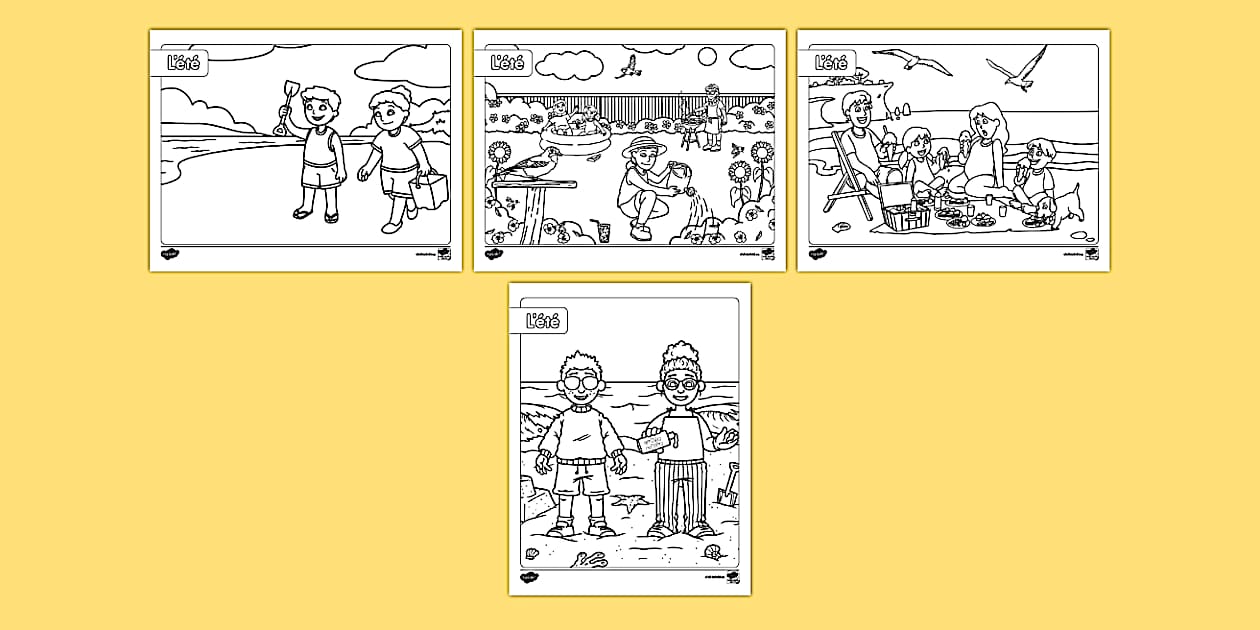 Coloriages : L'été