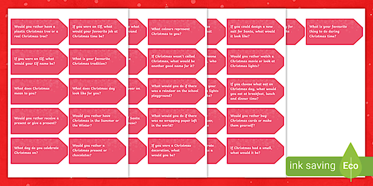 Christmas Conversation Cards | Australian Teaching Resources