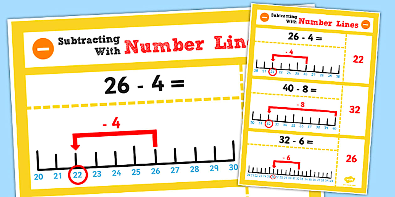 Year 2 Subtracting 2 Digit Numbers and Ones Using Number Lines