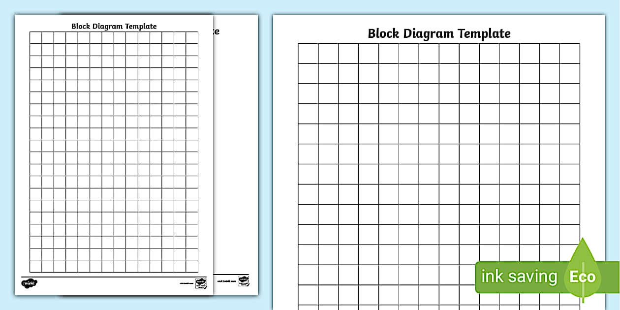 Block Diagram Template Activity | Maths Resources - Twinkl