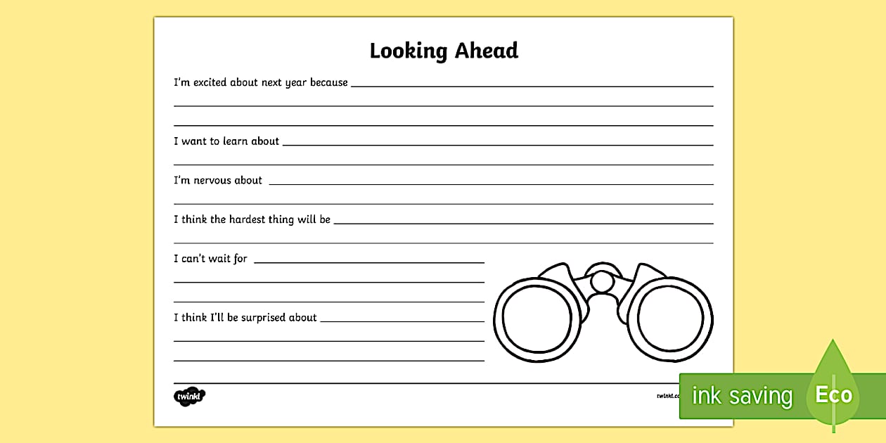 Looking Ahead Worksheet / Worksheet - Twinkl