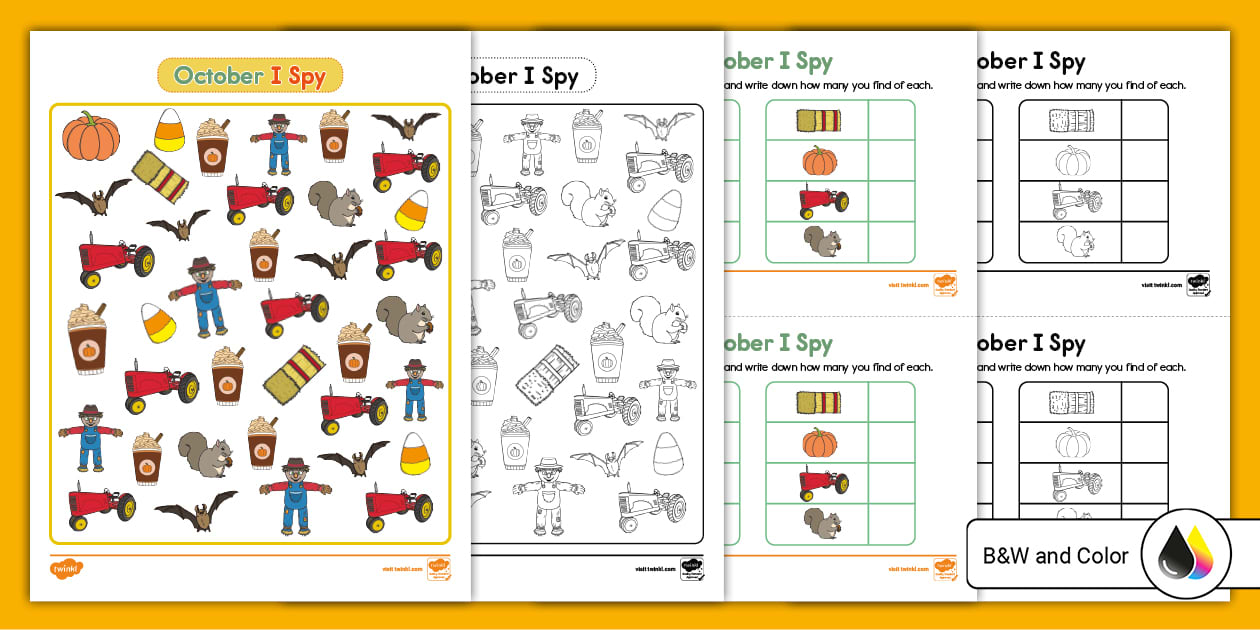 October I Spy Activity (Lehrer gemacht) - Twinkl
