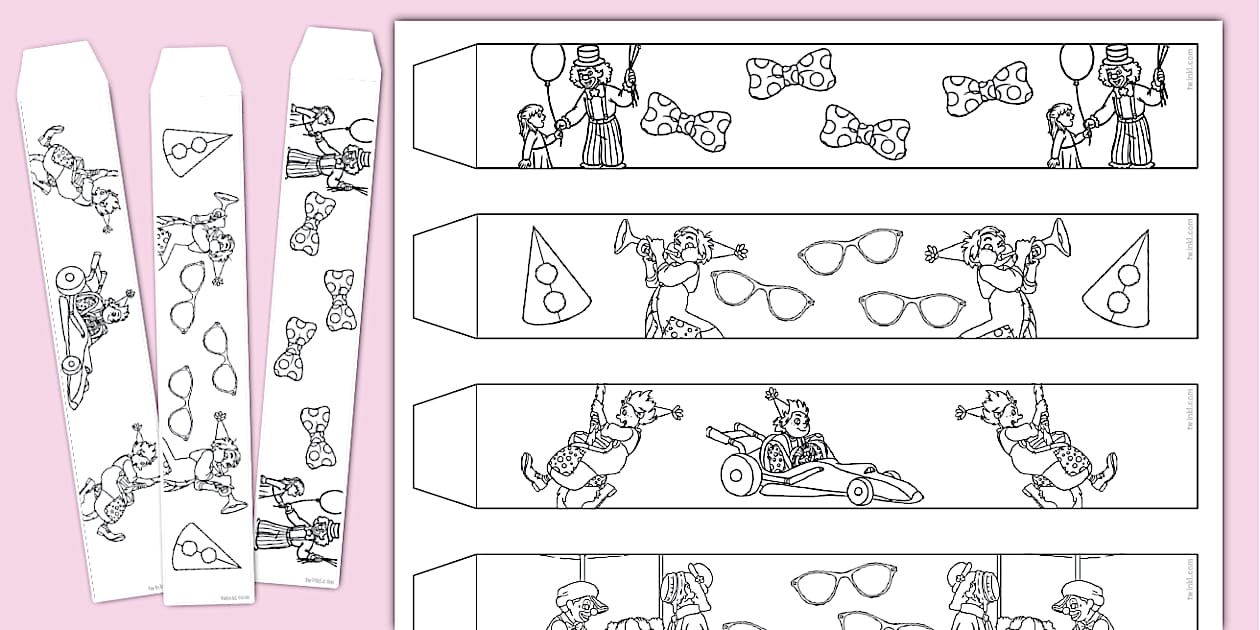 Circus Colouring Paper Chains (teacher made) - Twinkl