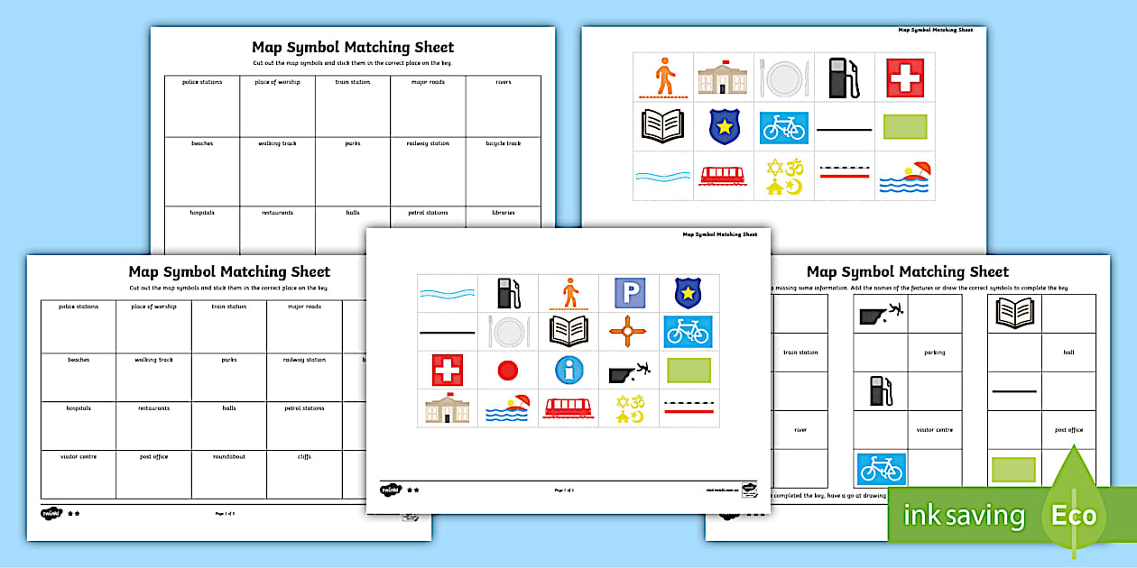 Map Symbols for Children Ι Years 3 and 4 Geography - Twinkl