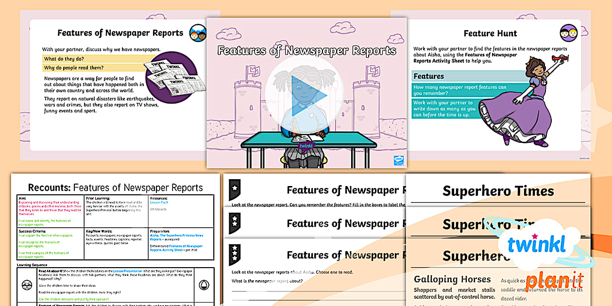 Superheroes: Aisha, the Superhero Princess: Recounts 1 Y2 Lesson Pack