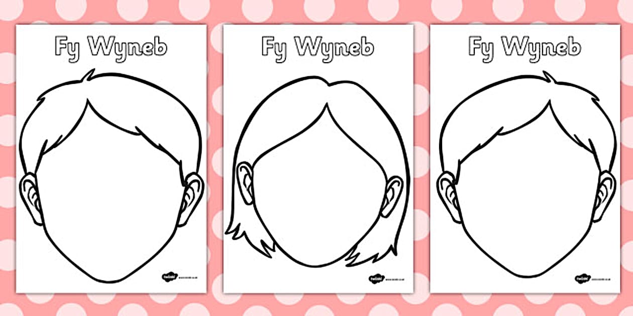 Templed 'Fy Wyneb' (teacher made) - Twinkl