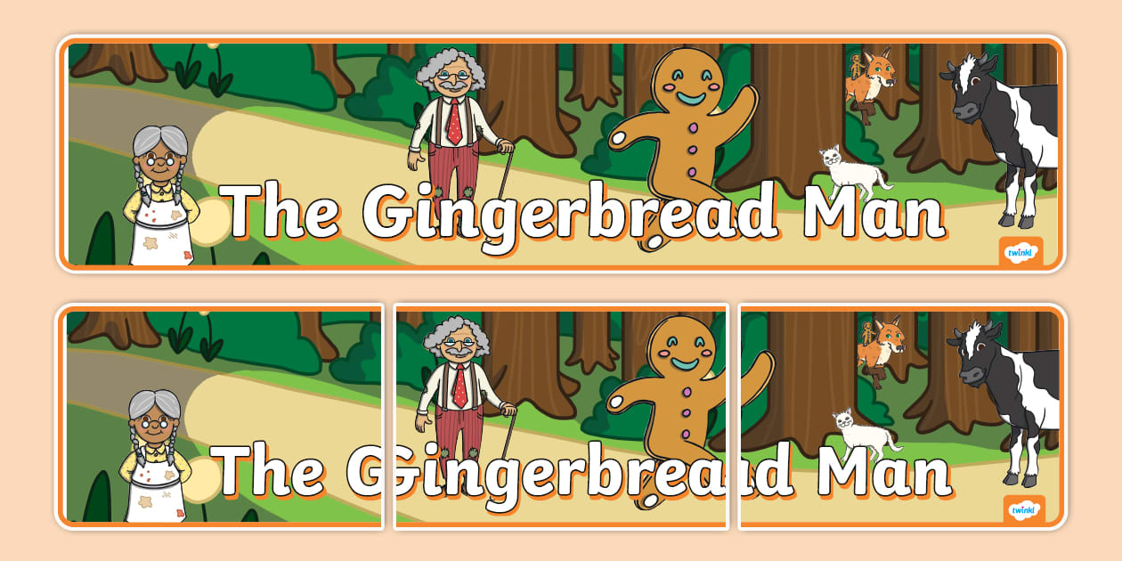 The Gingerbread Man Display Banner (teacher made) - Twinkl