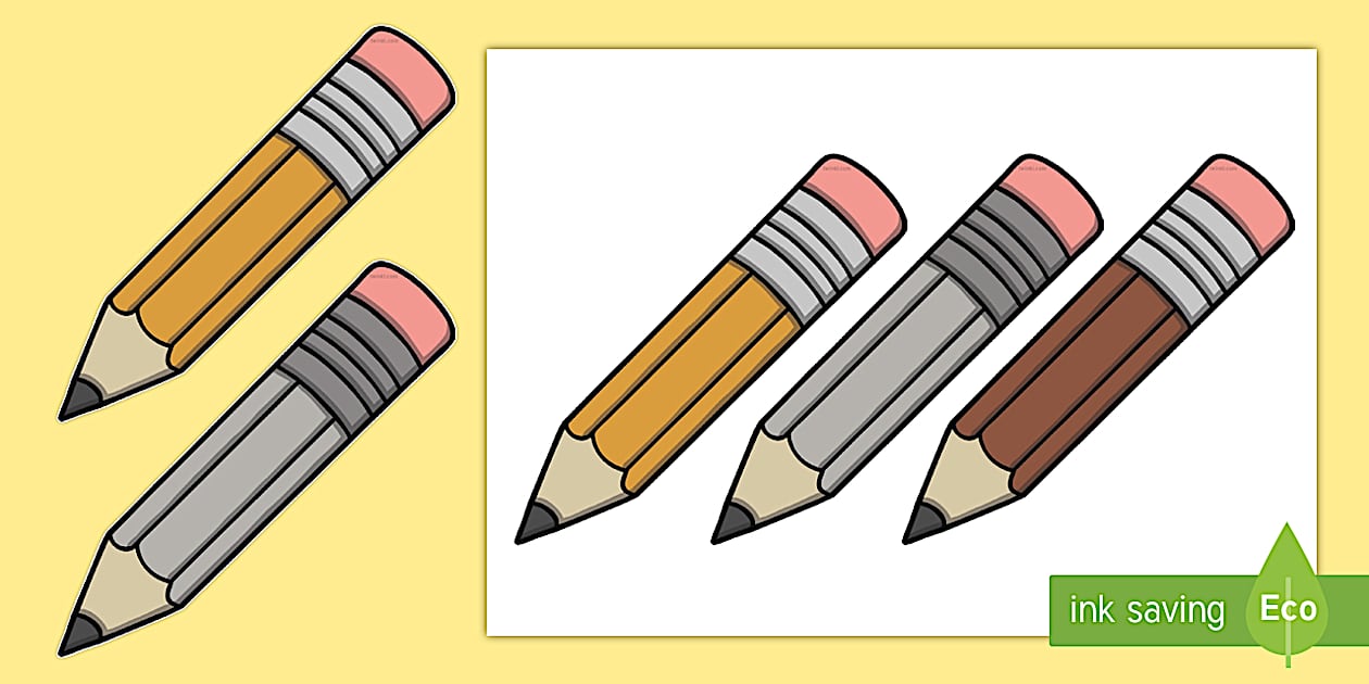 👉 Large Bronze, Silver and Gold Pencil Cut-Outs - - Large Bronze Silver ...