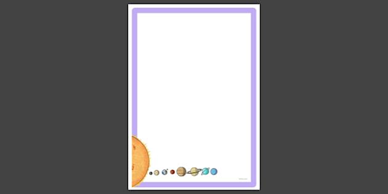 Solar System Page Border (Teacher-Made) - Twinkl