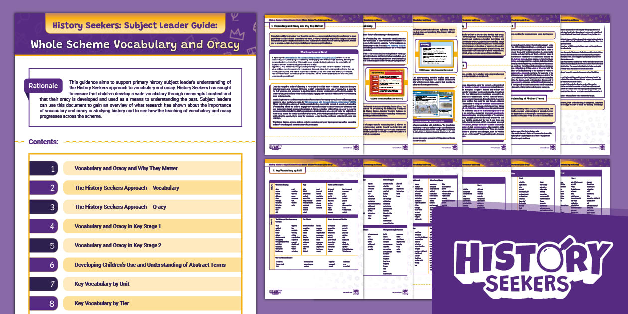 History Seekers Vocabulary & Oracy Guide