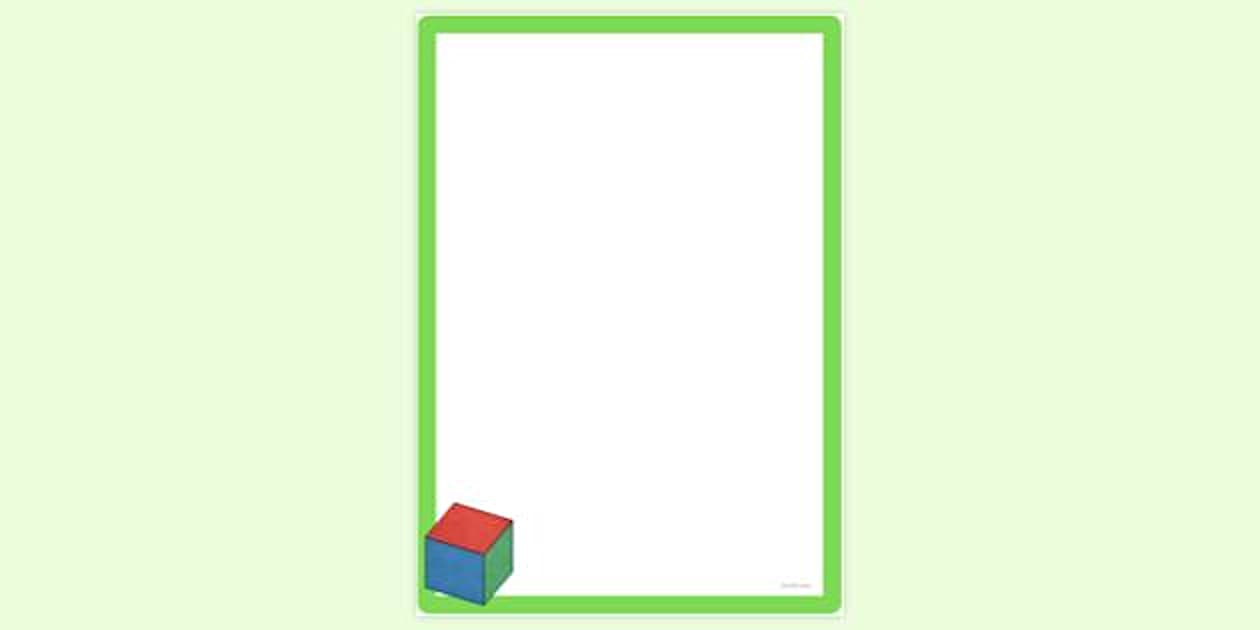 Simple Cube Page Border | Page Borders | Twinkl - Twinkl
