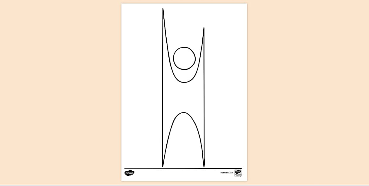 Happy Human Colouring Sheet | Colouring Sheets - Twinkl