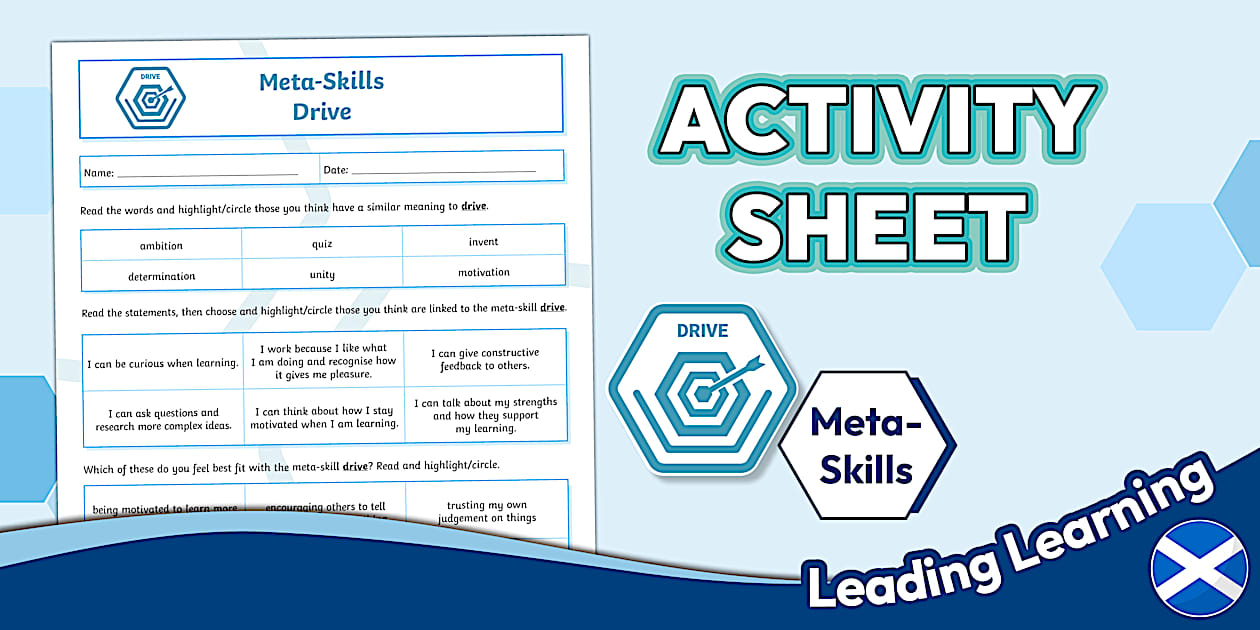 Meta-Skills Self-Assessment - Drive Activity Sheet
