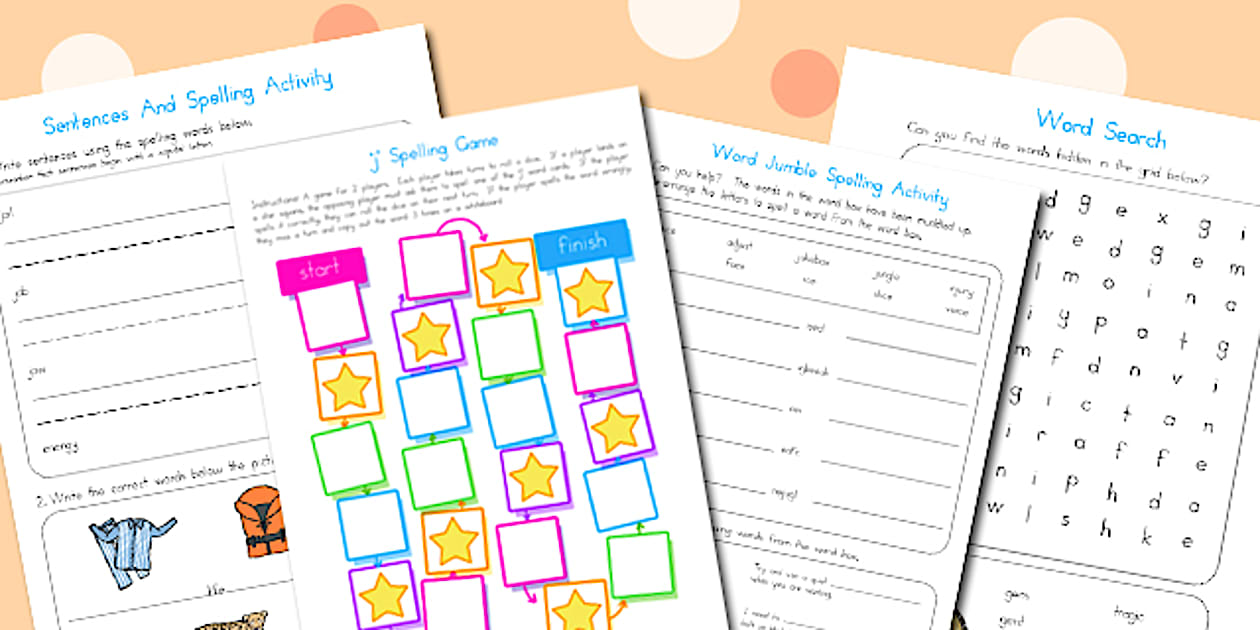 Year 2 Spelling Activities 3 (teacher made) - Twinkl