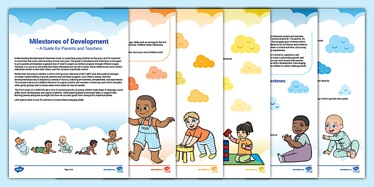 Development Milestones Birth to 6 Years (teacher made)