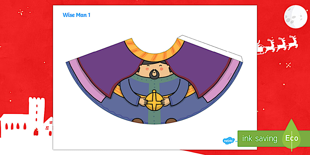 Three Wise Men Nativity Cone Characters - 3D paper craft, cone, cone